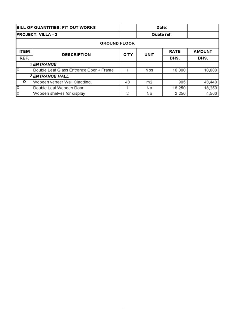 Boq - Ff Bedrooms and Lift for Reference | PDF