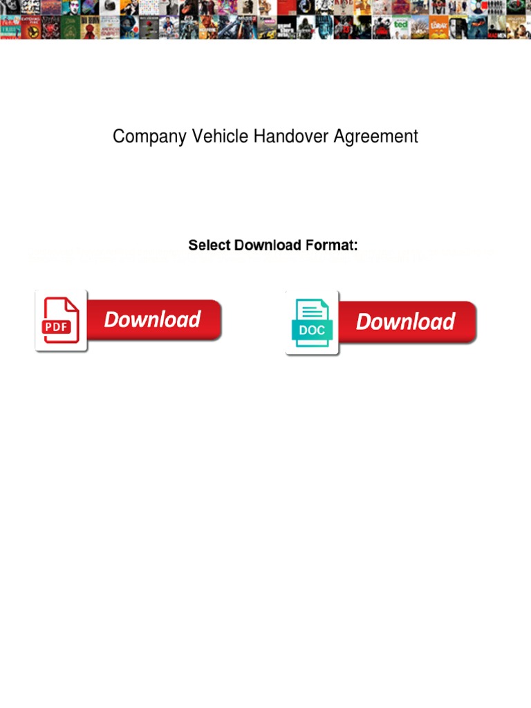 Company Vehicle Handover Agreement | PDF | Law
