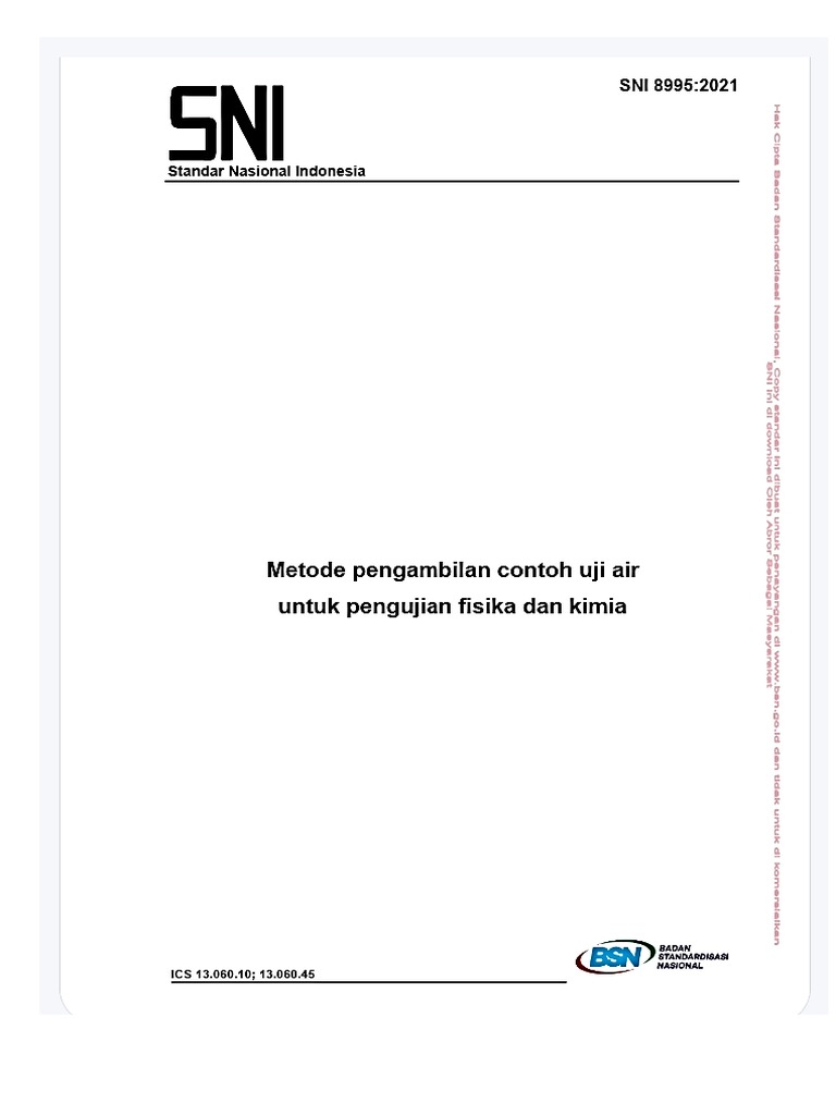 Sni Pengambilan Sample | PDF