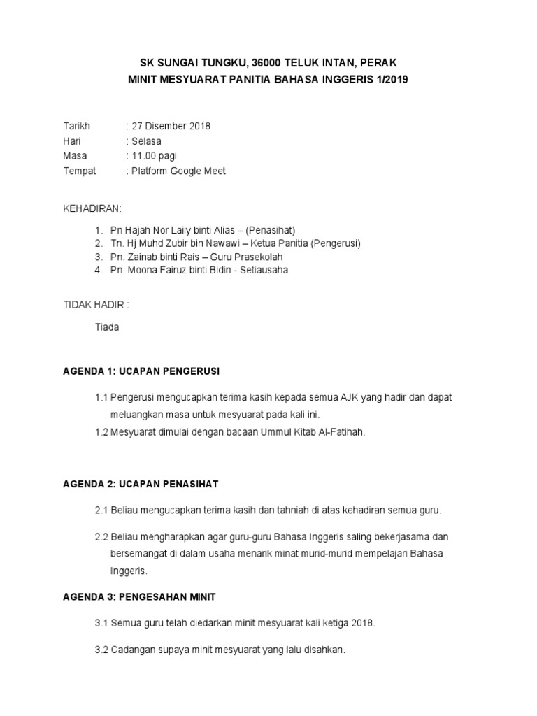 Minit Bi 1 2021 | PDF