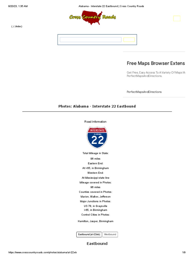Interstate 22 Overview in Alabama | PDF