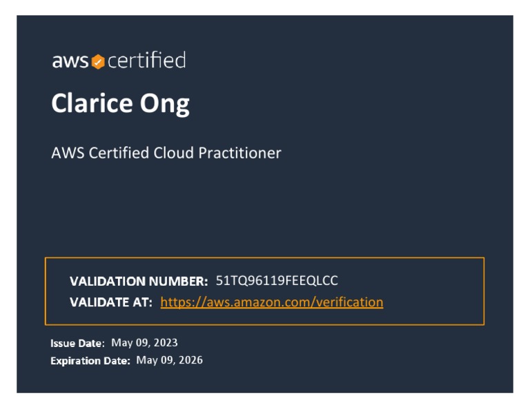 Aws Certified Cloud Practitioner Certificate | PDF