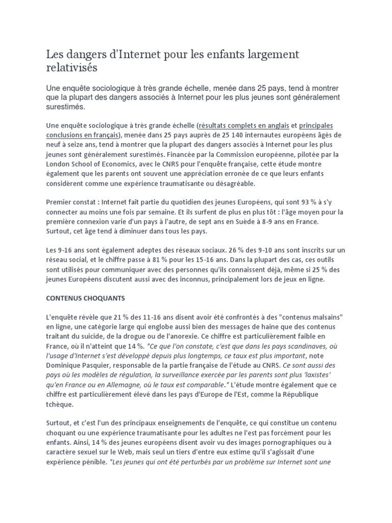 Les Dangers D'internet | PDF