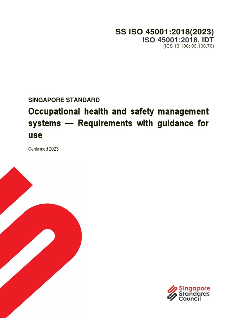 SS ISO 45001-2018 (2023) Preview | PDF