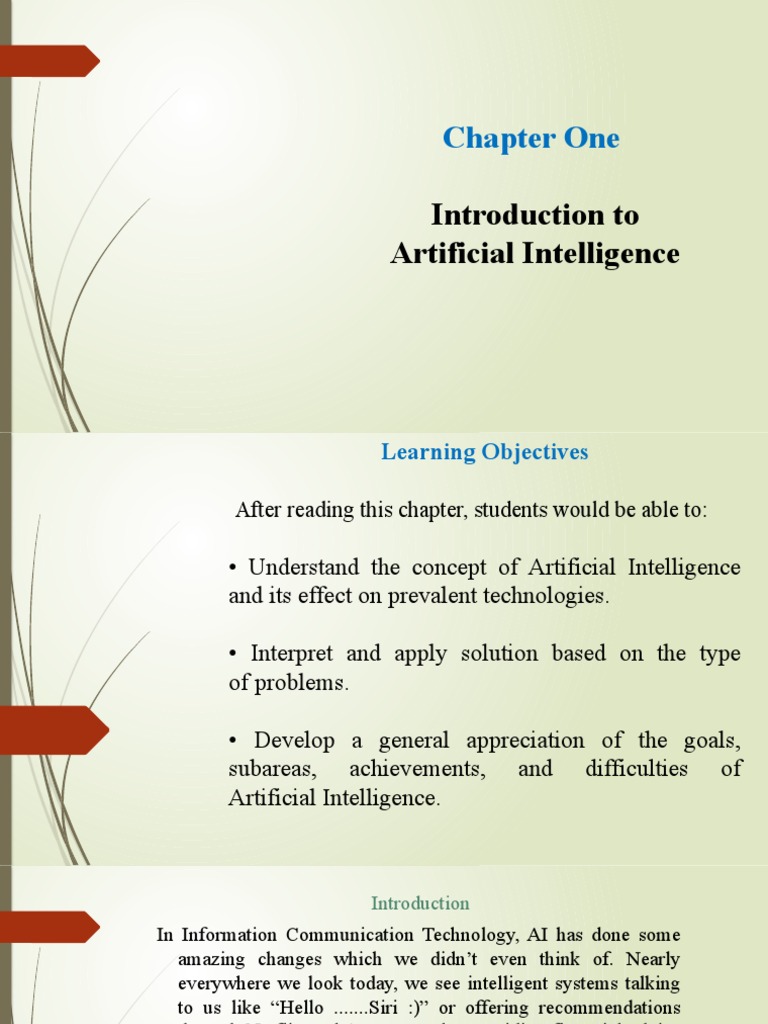 1 Chapter - 1 - Intro To AI | PDF 1 Chapter - 1 - Intro To AI | PDF