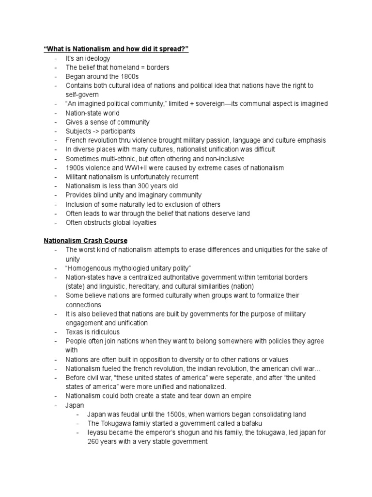 Notes On Nationalism | PDF