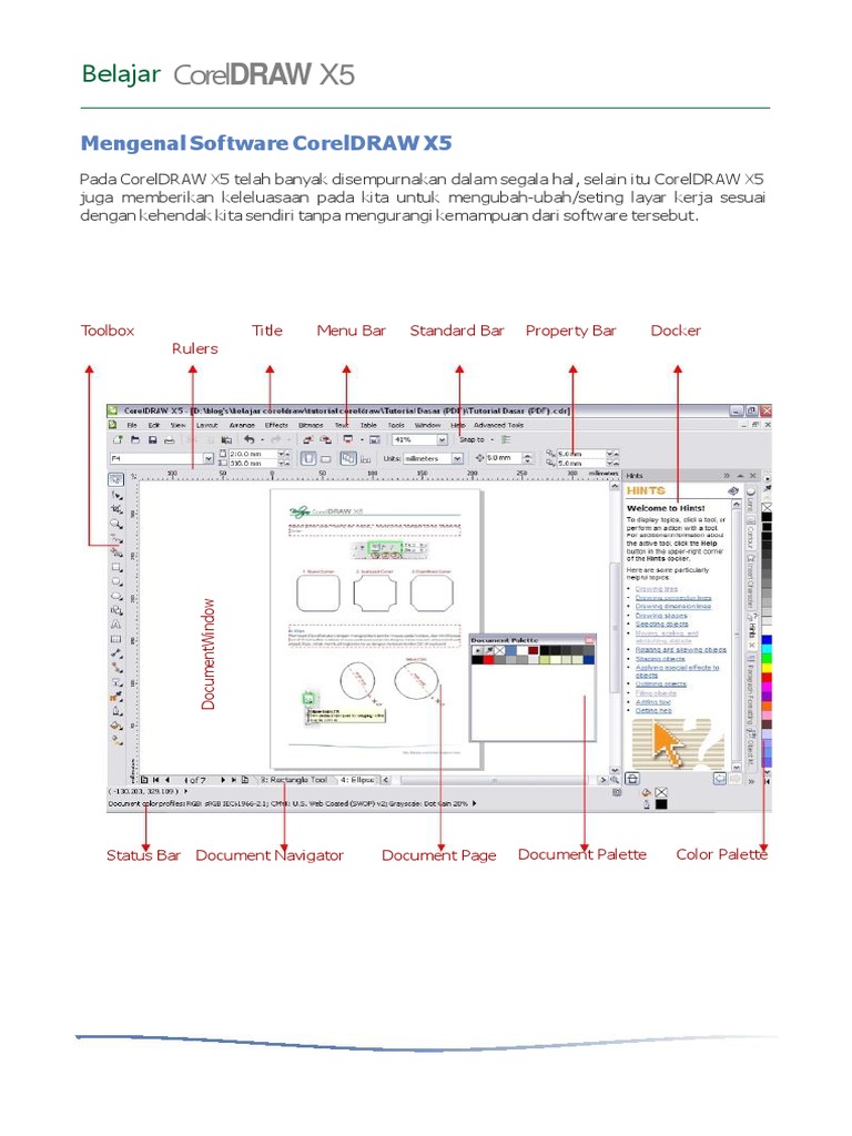 Tutorial Dasar Corel Draw PDF | PDF