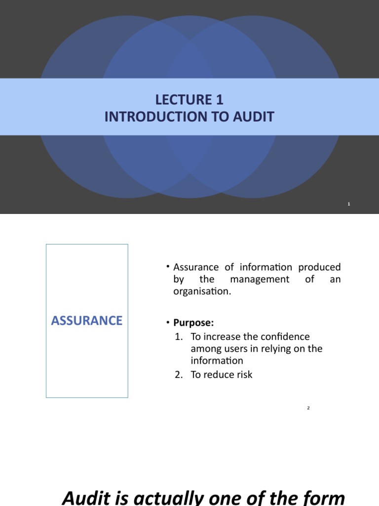 C1 Introduction To Audit | PDF | Audit | Financial Audit