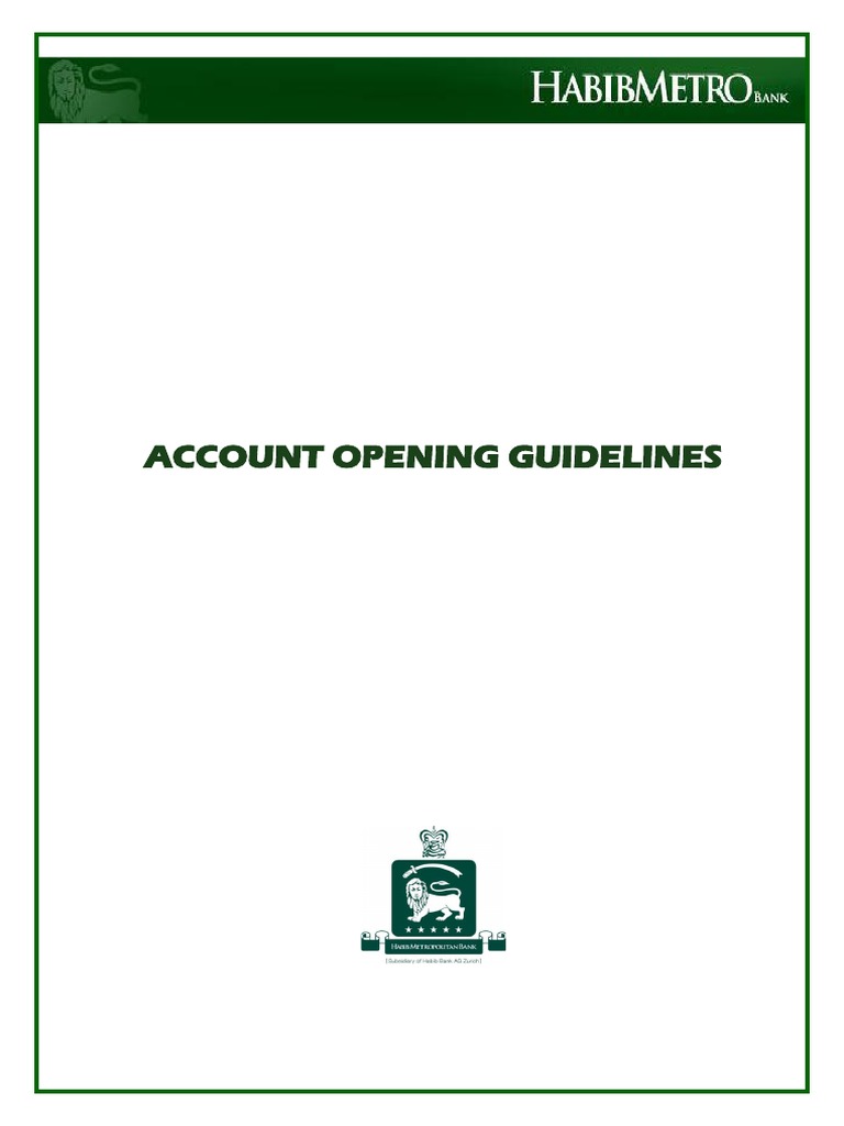 Account Opening Guidelines | PDF | Trust Law | Identity Document