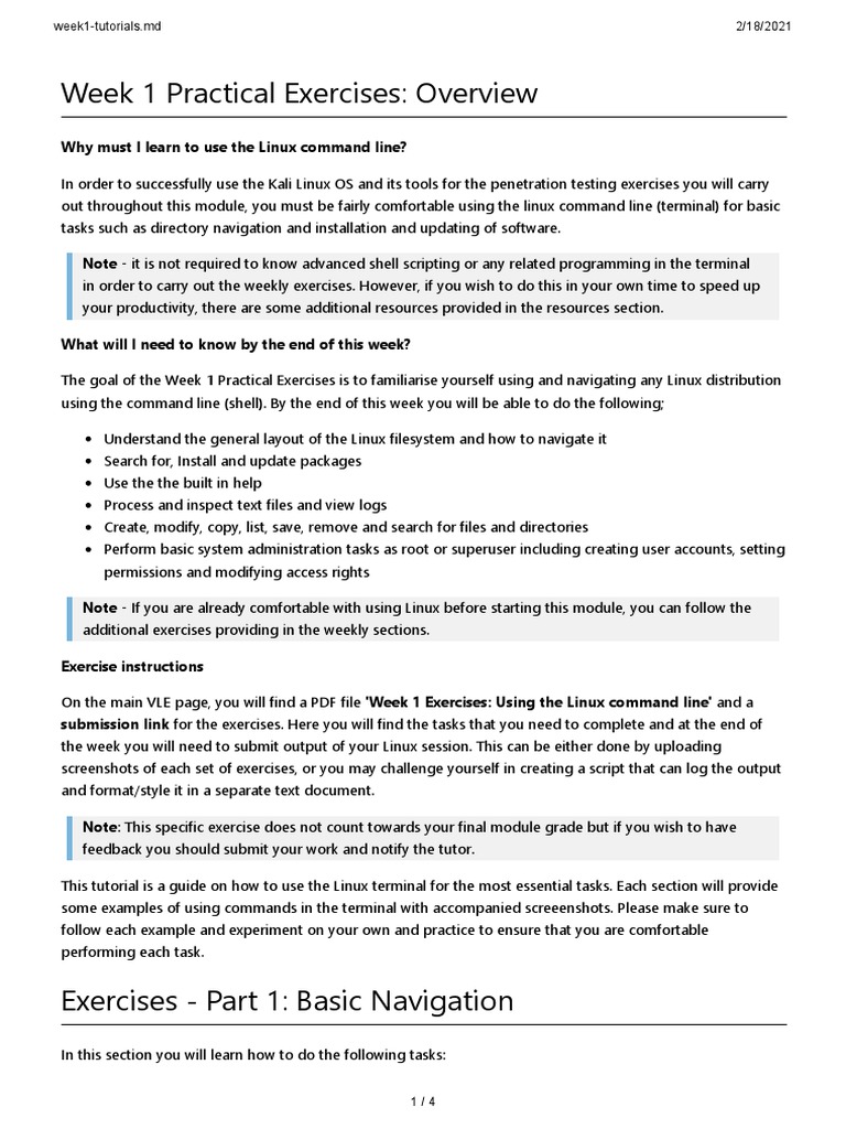 Week1 Tutorials | PDF