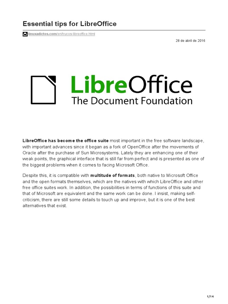 Essential Tips For LibreOffice | PDF