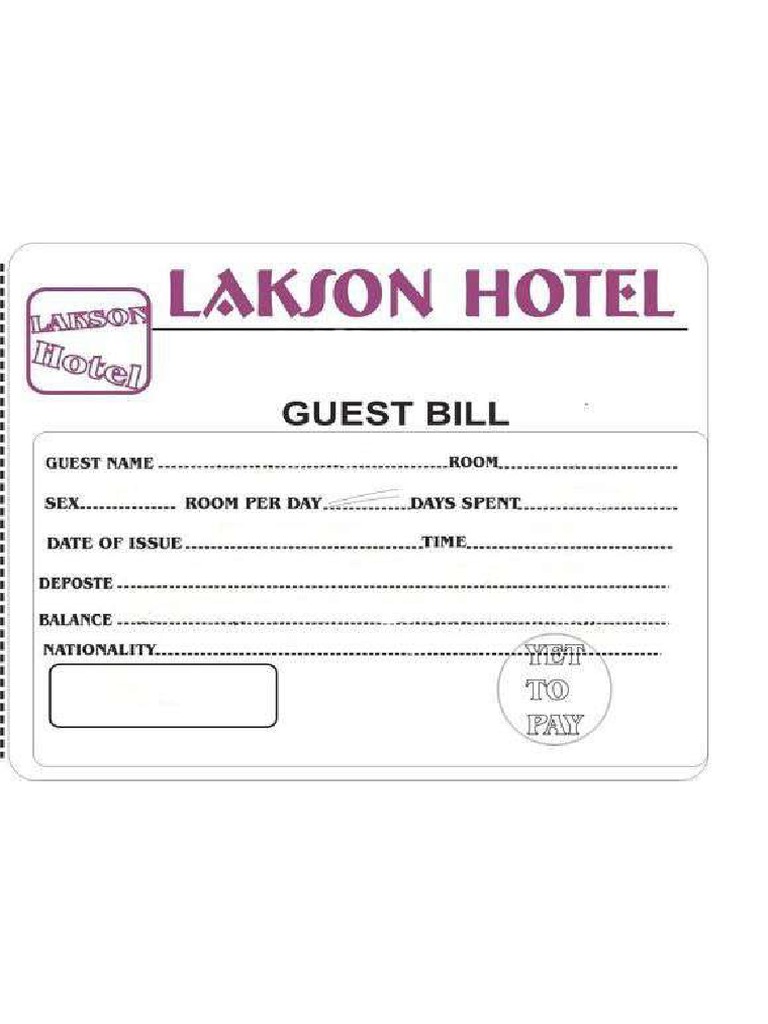 7+ Free Hotel Bill Formats.jpeg | PDF