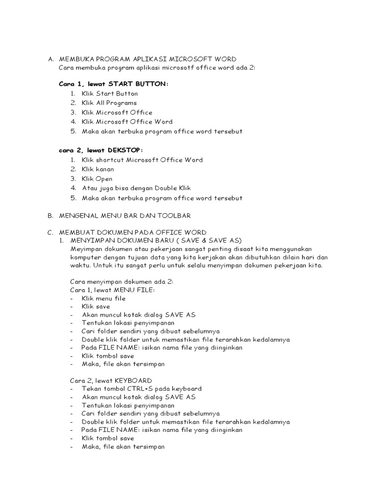 Modul Office Word | PDF