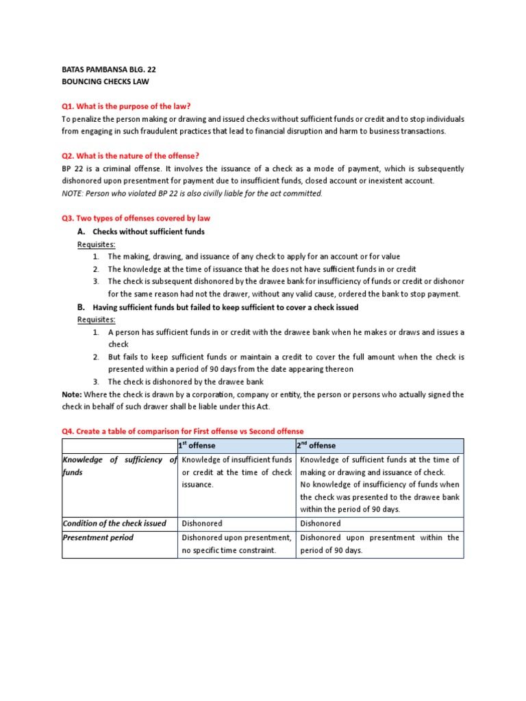 Bouncing Checks Law | PDF Bouncing Checks Law | PDF
