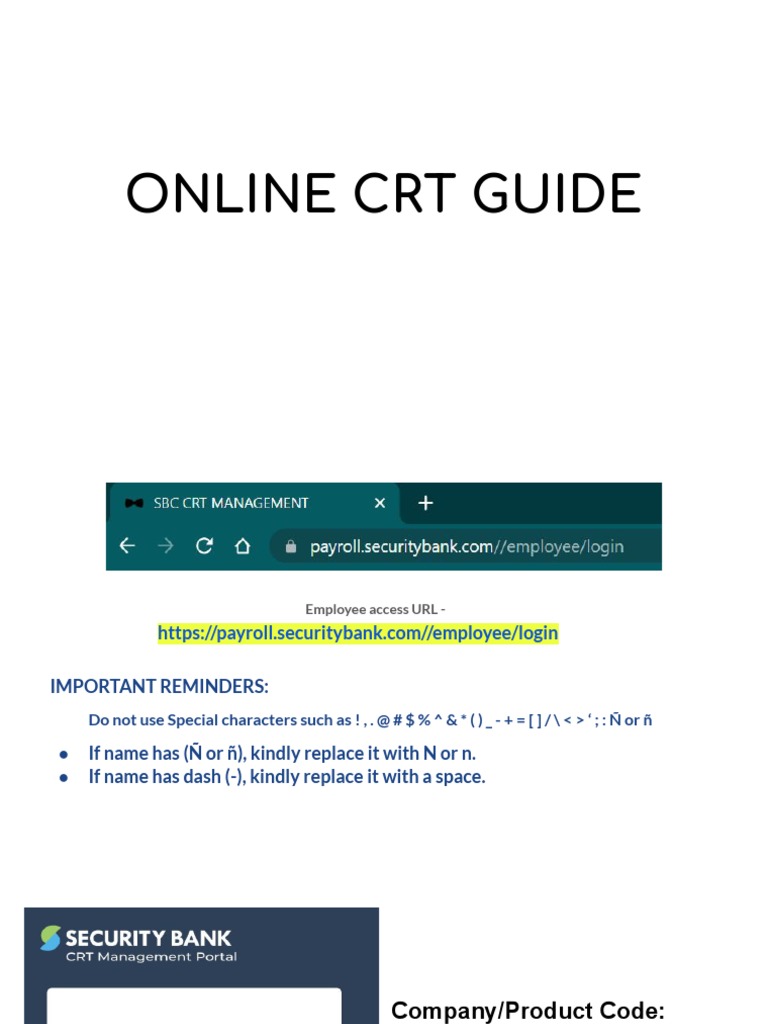 Online CRT Guide | PDF | Identity Document
