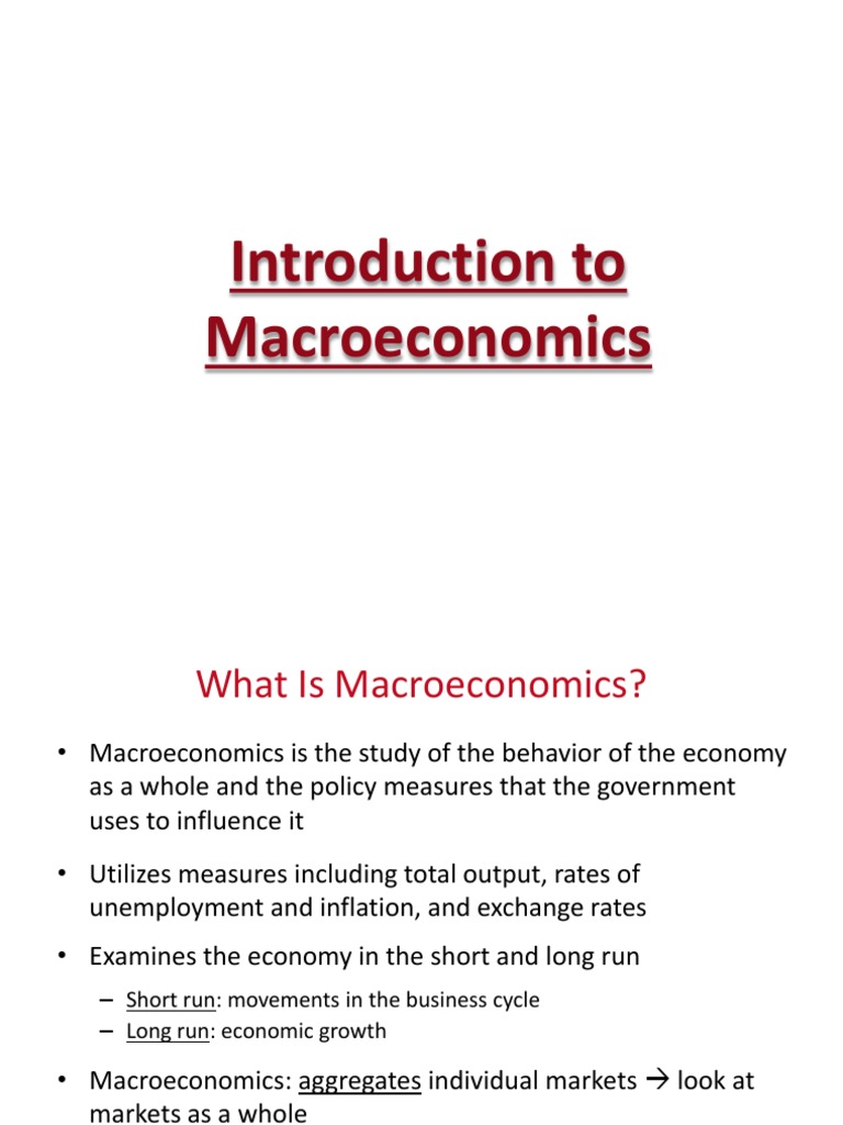 Introduction To Macroeconomics | PDF | Macroeconomics | Economic Growth