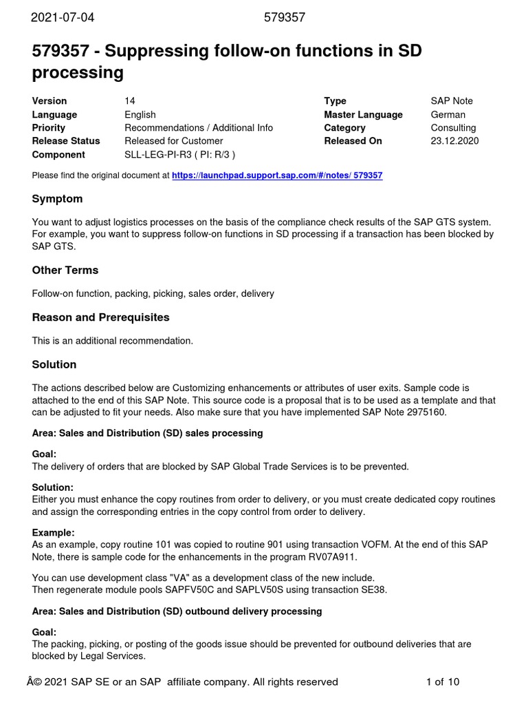579357-Suppressing Follow-On Functions in SD Processing | PDF | Computers