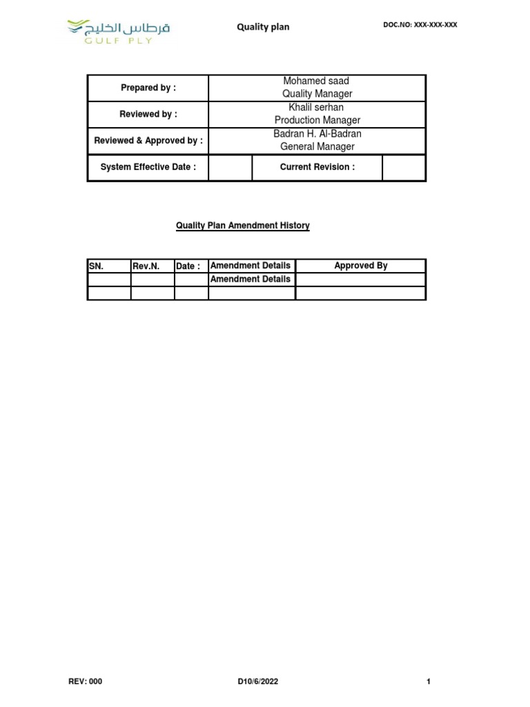 Quality Plan | PDF | Business | Computers