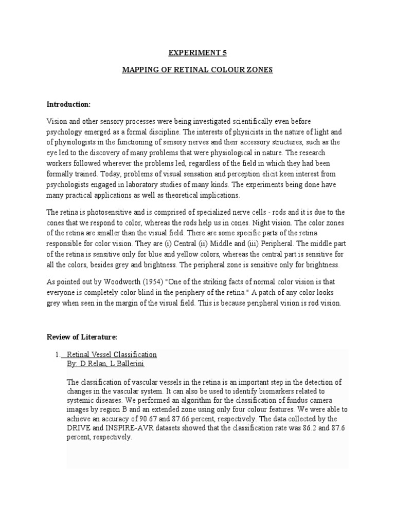 Mapping Retinal Color Zones | PDF