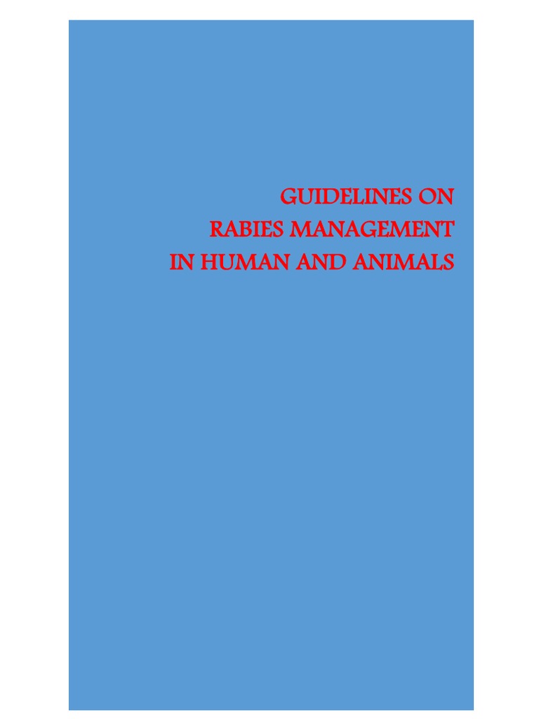 Rabies Management Guidelines 2022 | PDF | Rabies | Epidemiology