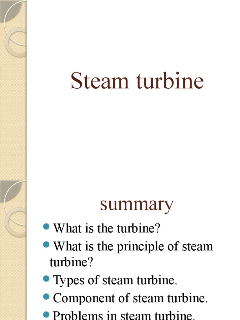Steam Turbine Powerpoint | PDF