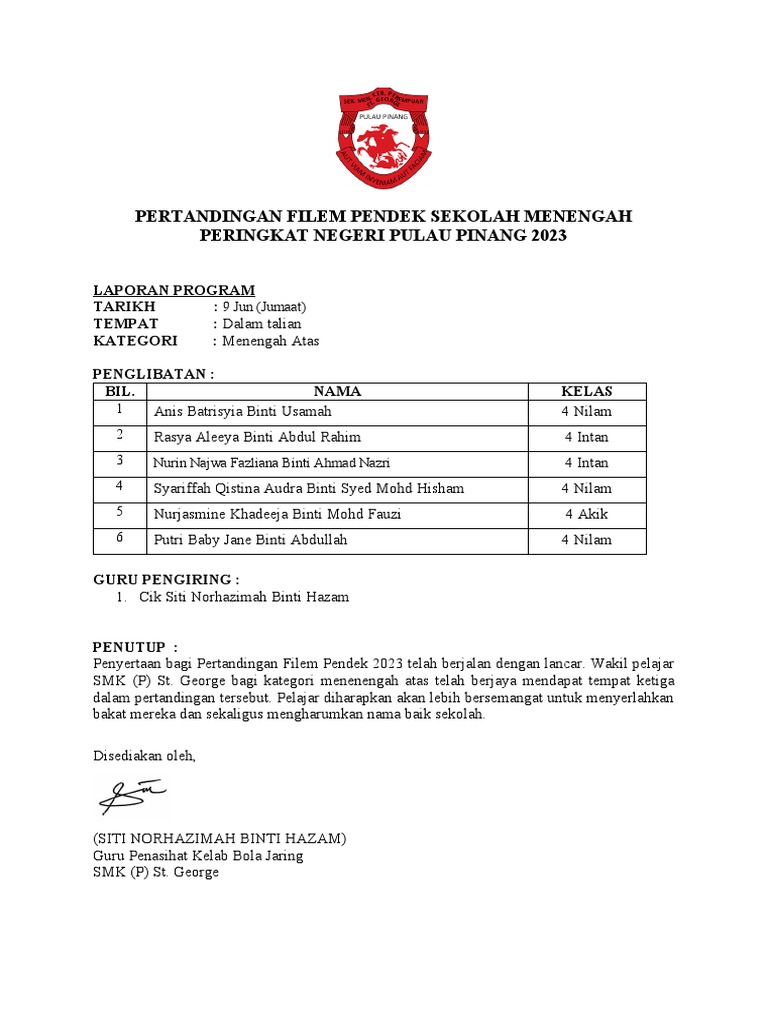 Filem Pendek 2023 | PDF