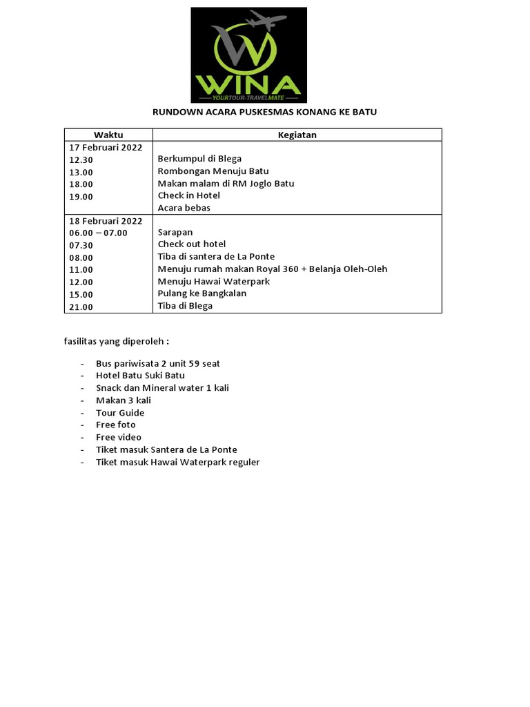 RUNDOWN ACARA Family Gathering | PDF