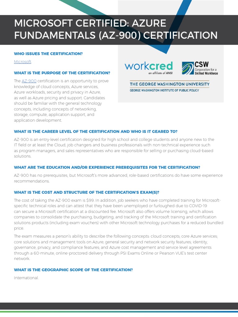 Microsoft Certified Azure Fundamentals | PDF