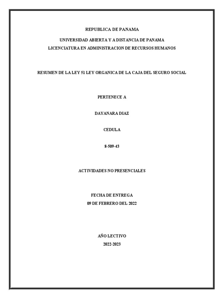 Ley 51 Dayanara | PDF