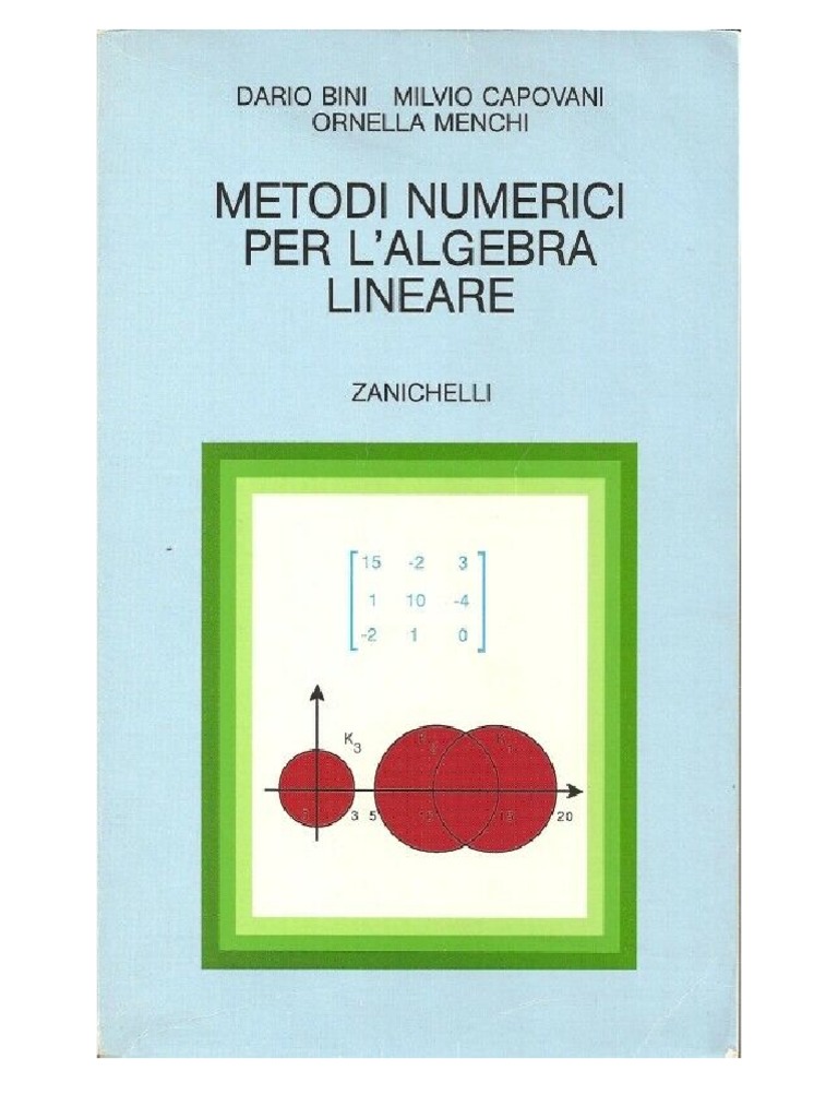 Metodi Numerici Per L'algebra Lineare | PDF