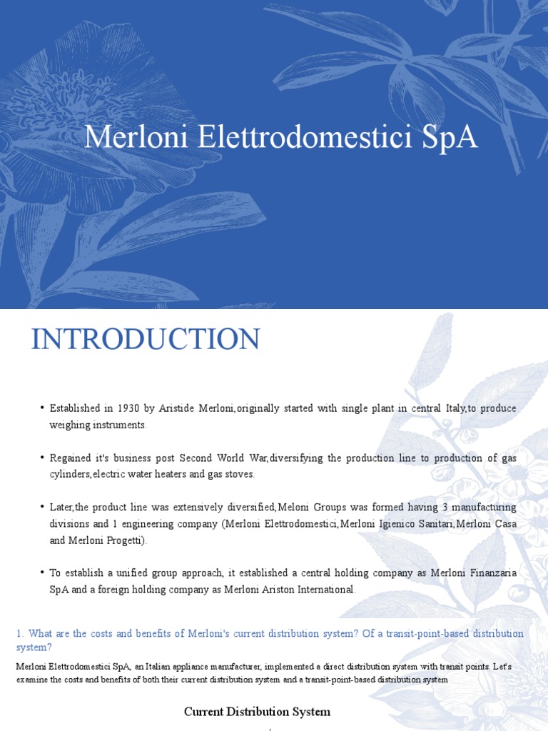 Merloni Elettrodomestici SpA | PDF | Logistics | Inventory