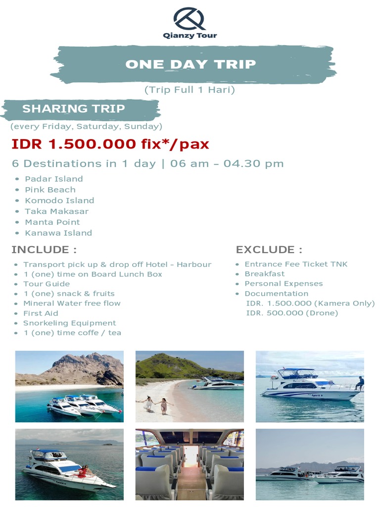 Full Day Tour (One Day Trip) Trip 1 Hari | PDF