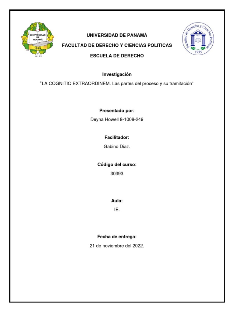 Cognitio Extra Ordinem en Derecho Procesal | PDF | Demanda judicial ...