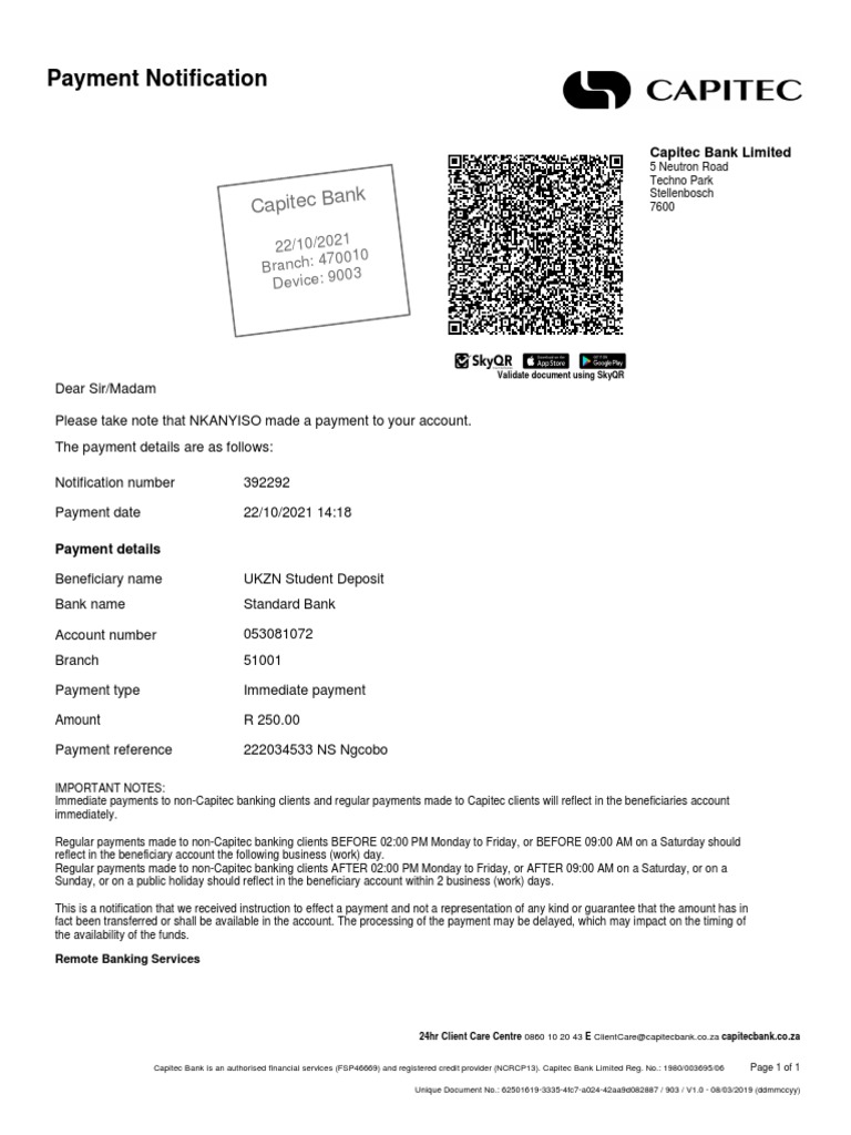 Payment Notification | PDF | Banks | Economies