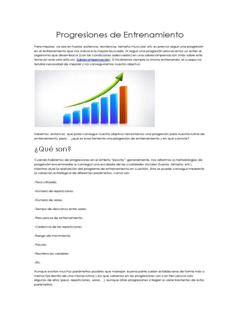 Progresiones Entreno | PDF | Rodilla | Entrenamiento con pesas
