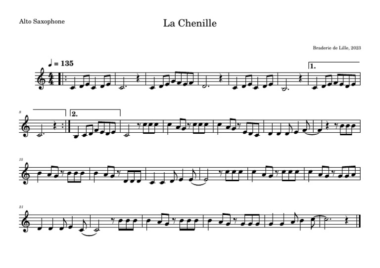 La Chenille Partition Pour Fanfare | PDF