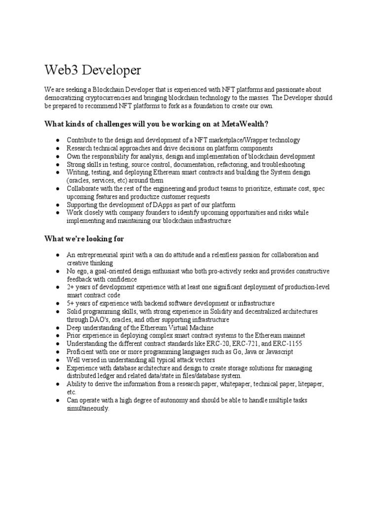 Web3 Developer | PDF