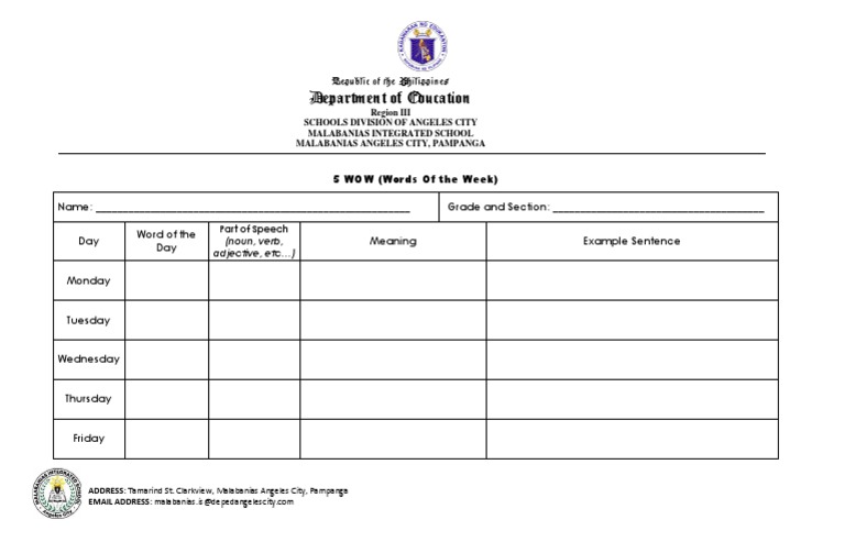 5 WOW Template | PDF