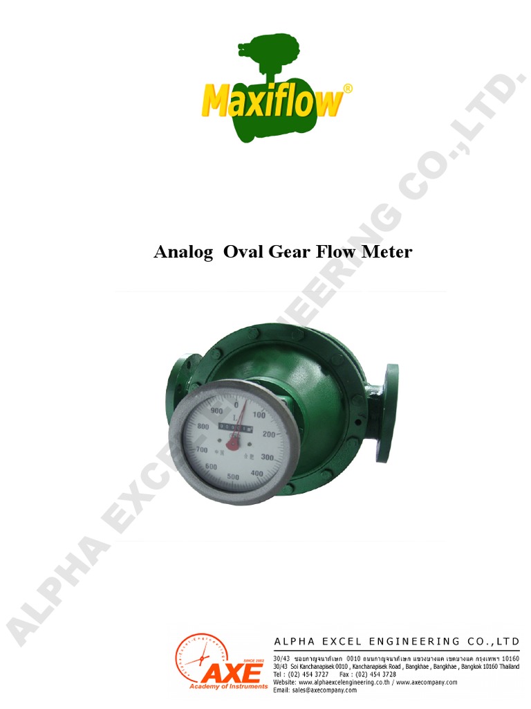 Maxiflow - Lc-Analog Oval Gear Flow Meter | PDF