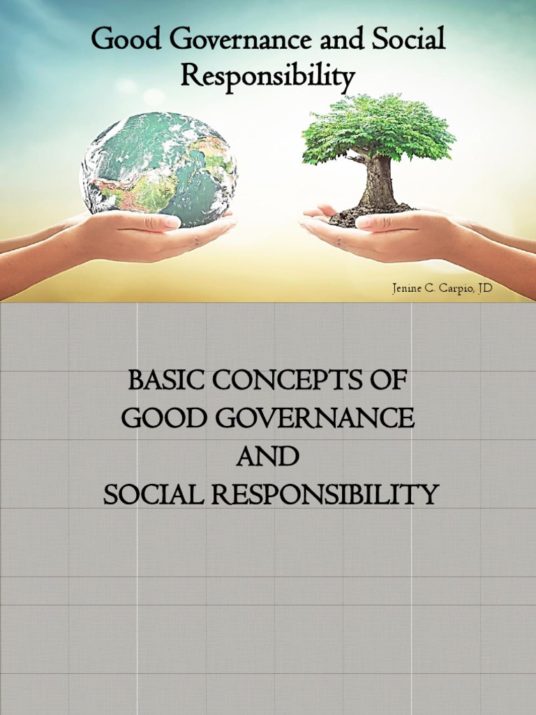 Good Governance and Social Responsibility | PDF | Morality | Governance