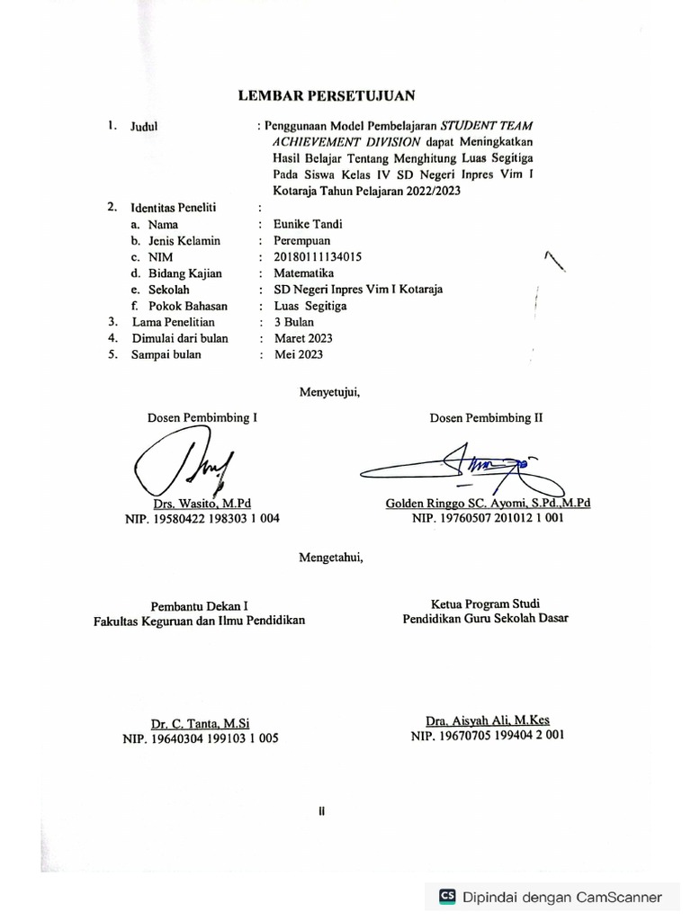 Contoh Lembar Persetujuan NEW | PDF