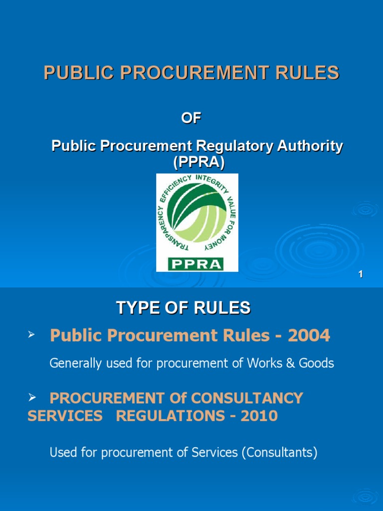 Consultancy Regulations by PPRA | PDF | Finance & Money Management ...