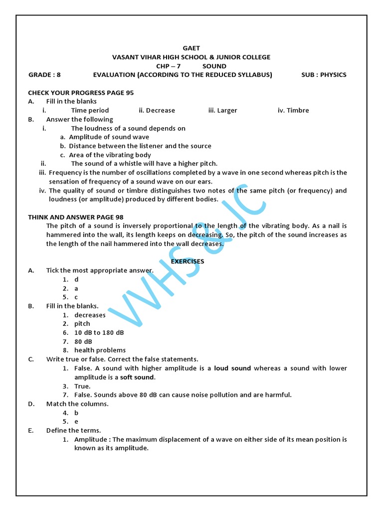 STD 8 Sound Notes | PDF | Foreign Language Studies