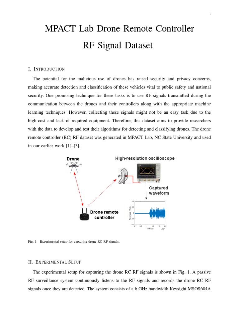 Mpact Dronerc Rf Dataset Documentation Pdf Metadata Unmanned