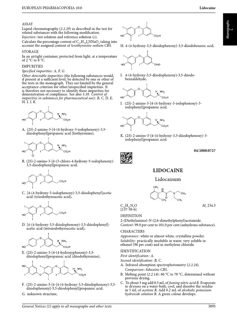 Lidocaine | PDF