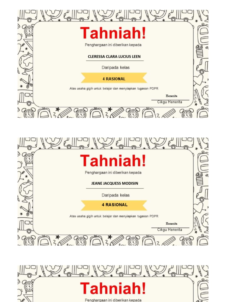 Esijil Penghargaan | PDF