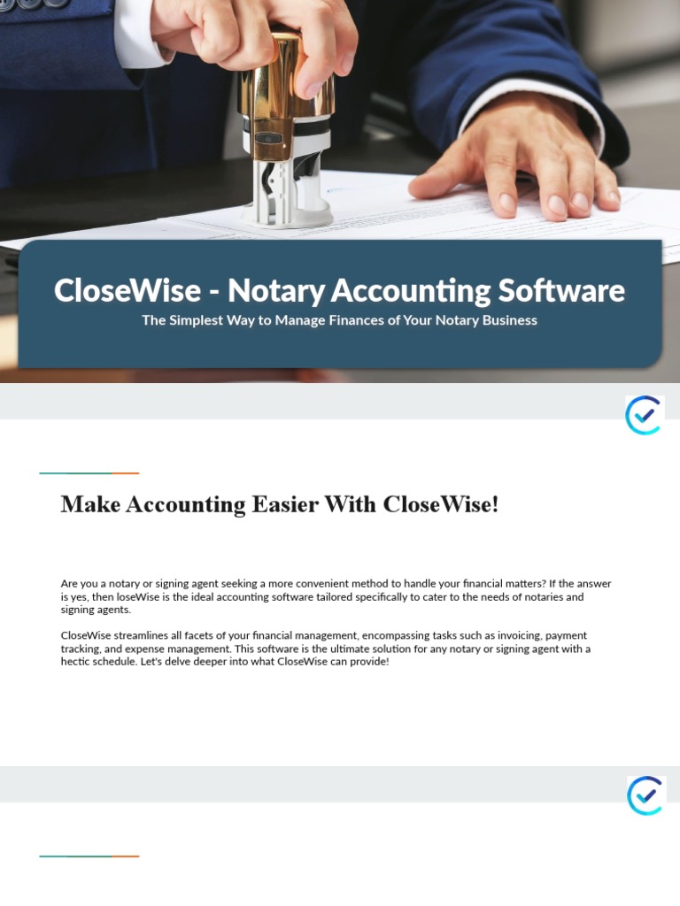 CloseWise - Notary Accounting Software | PDF | Invoice | Taxes