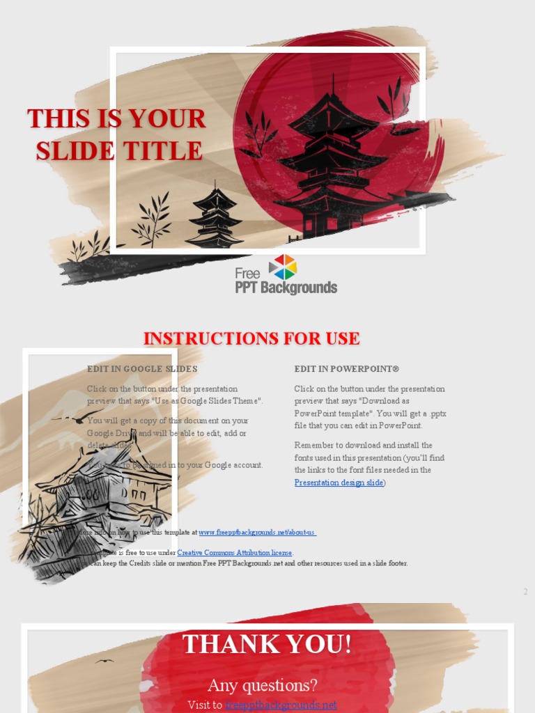 Japanese Powerpoint Template Pdf
