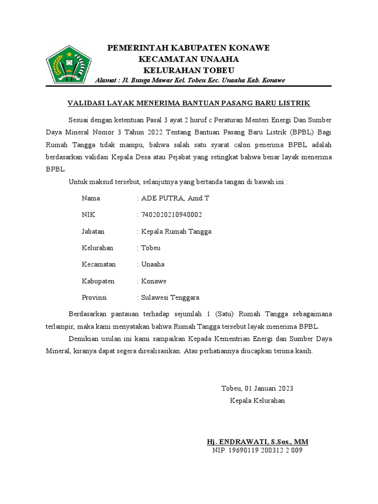 Validasi BPBL 2023 | PDF