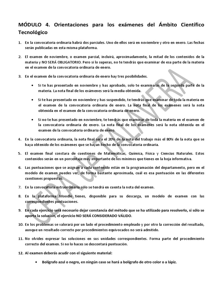 Módulo 4. ACT. Orientaciones para El Examen | PDF | Importar